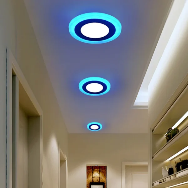 PANEL REDONDO GYPSUM 12W FILO AZUL | VisionLED