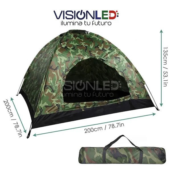 Carpa Para Acampar 4 Personas Camping | VisionLED